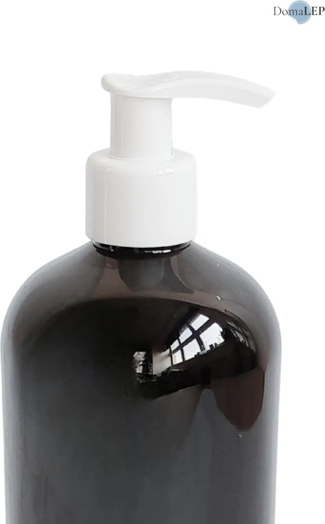 Dávkovač na mýdlo 500 ml černý s bílou pumpičkou BELA