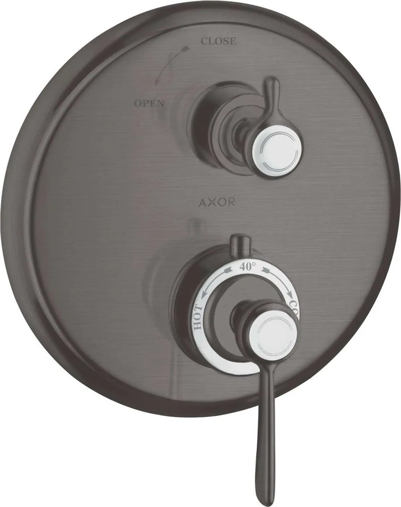 Axor Montreux - Termostatická sprchová baterie pod omítku, kartáčovaný černý chrom 16801340