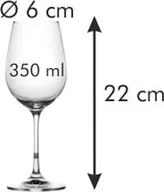 TESCOMA Sklenice na víno UNO VINO 350 ml, 6 ks