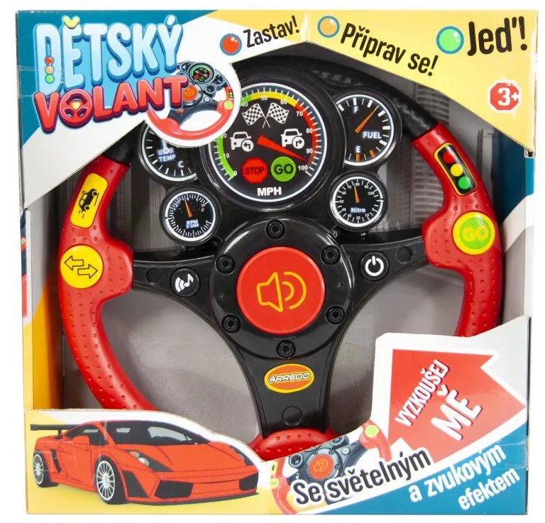 Volant pro děti dětský volant se zvuky a písníčkami