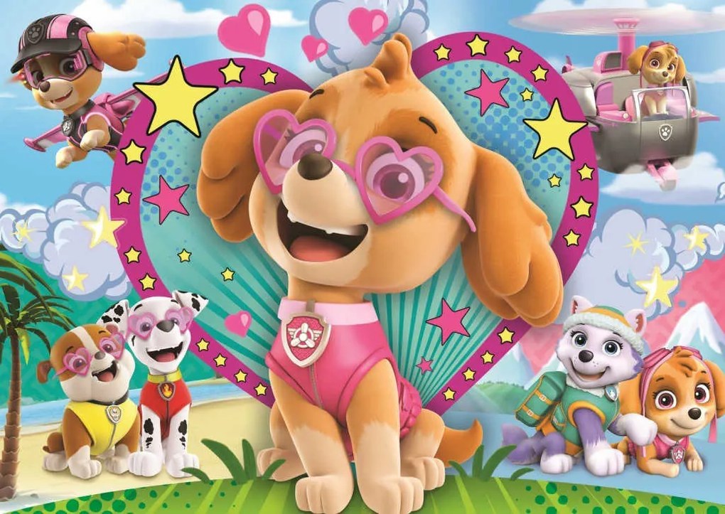 TREFL PUZZLE Třpytivé Tlapková Patrola V záři Skye 100 dílků skládačka tr14818