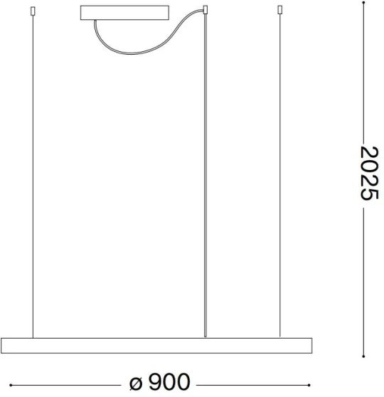 Ideal Lux - LED Lustr na lanku ORACLE SLIM LED/53W/230V 2700K pr. 90 cm bílá