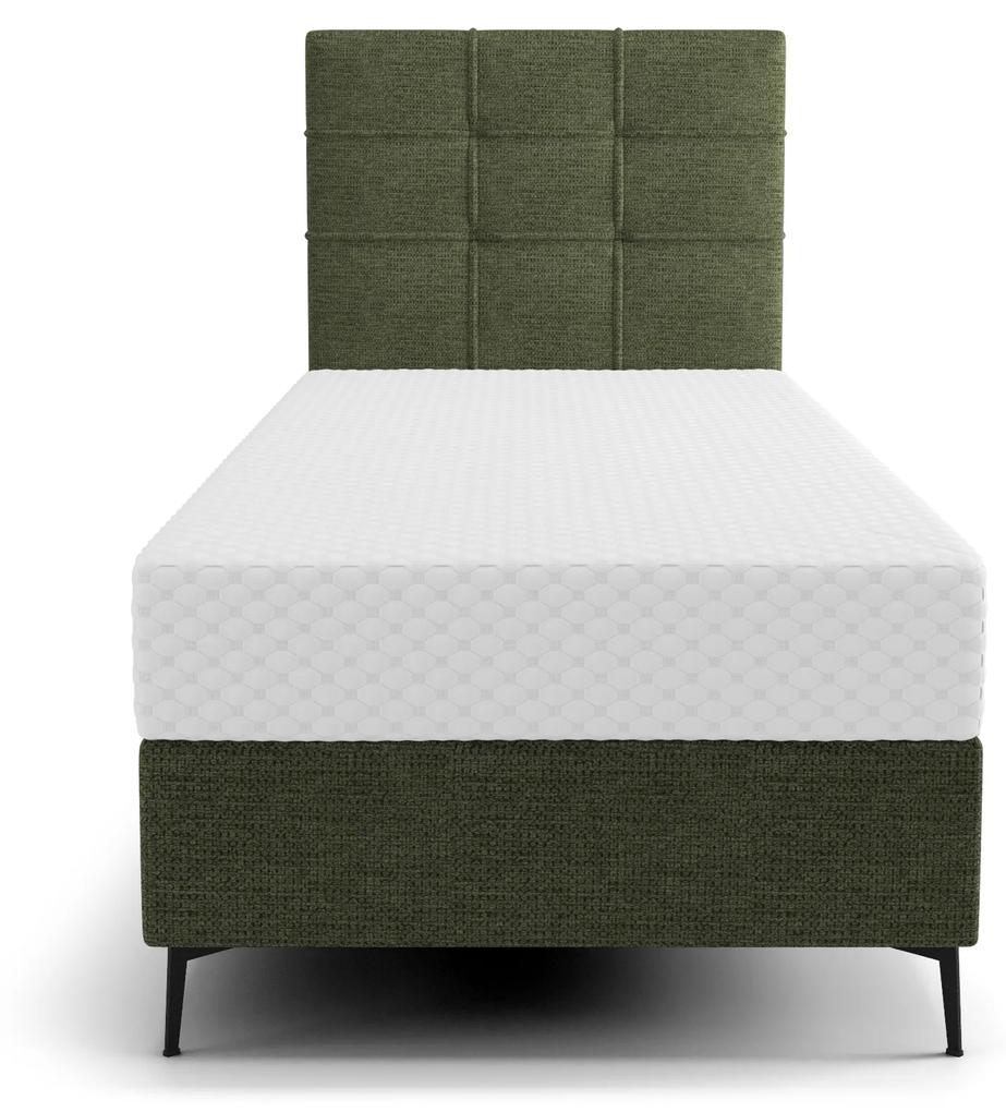 Jednolůžková postel 90 cm Infernus Bonell (tmavě zelená) (s roštem, s úl. prostorem). 1082277