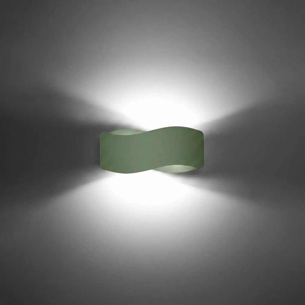 Sollux Lighting Nástěnné svítidlo TILA 30 olivově zelené
