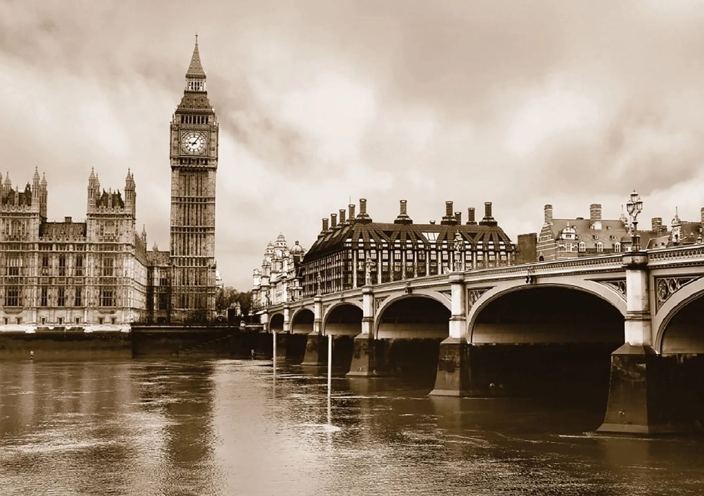 Fototapeta na zed' Nostalgický Výhled na Big Ben | 360 x 254 cm | DFTS0480