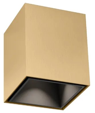 Wever & ducré čtvercové stropní stropní svítidlo box mini ceiling surf 1.0 led 1800-3000k m-b tree šampaňské + černá matná
