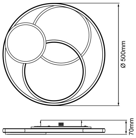 Brilliant - LED Stm stropní svítidlo RUNDA LED/50W/230V 3000-6500K černá + DO