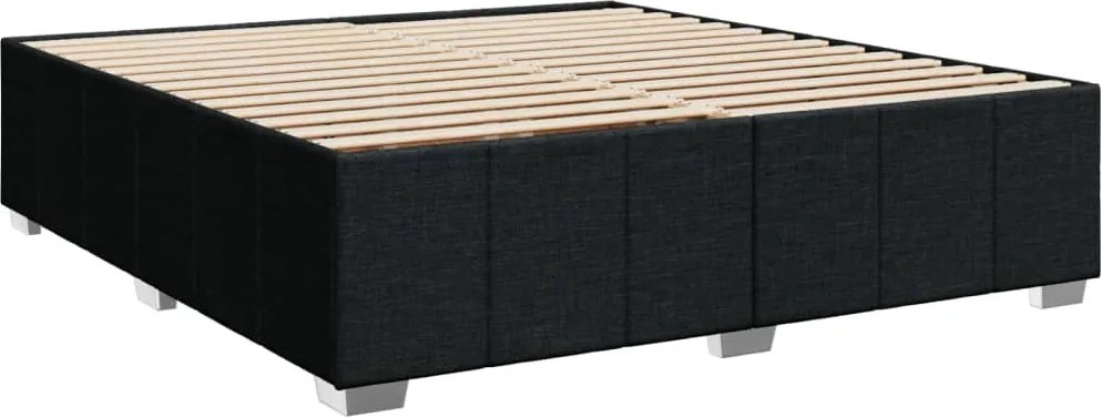 Box spring postel s matrací černá 180x200 cm textil 3285493