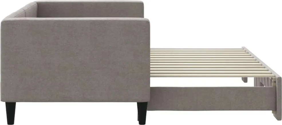 Válenda s přistýlkou taupe 80 x 200 cm textil 3196576