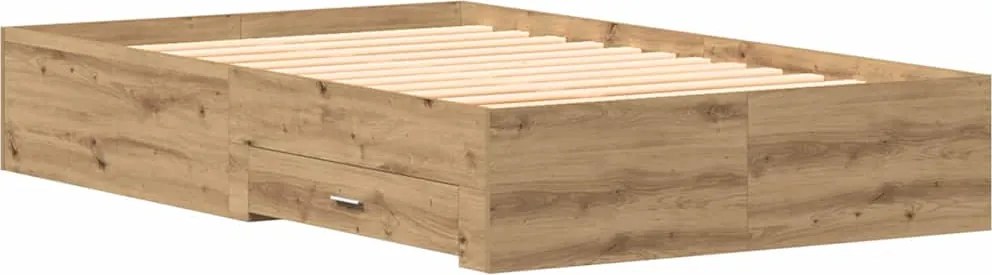 Rám postele Artisanový dub 120 x 190 cm Kompozitní dřevo 3333979