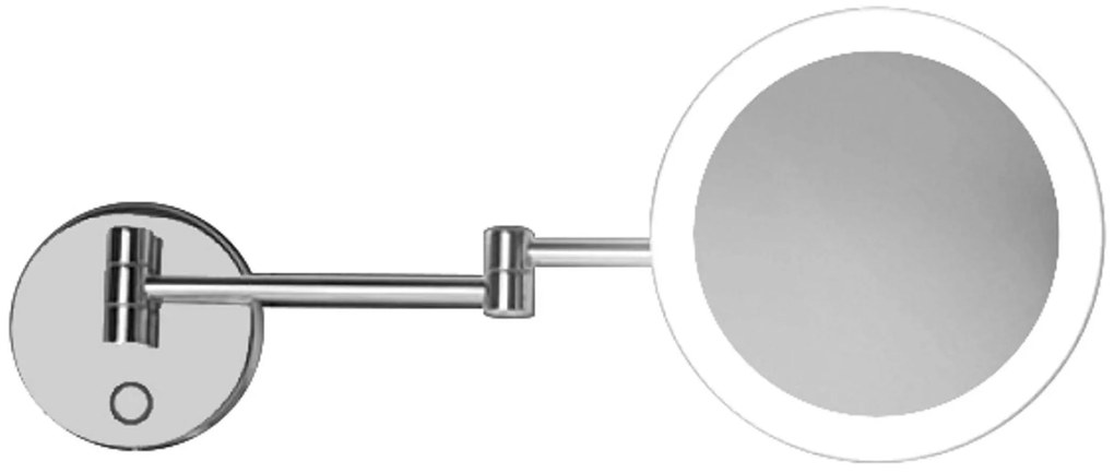 kielle Idolio - Kosmetické nástěnné zrcátko s LED osvětlením, chrom 50324023