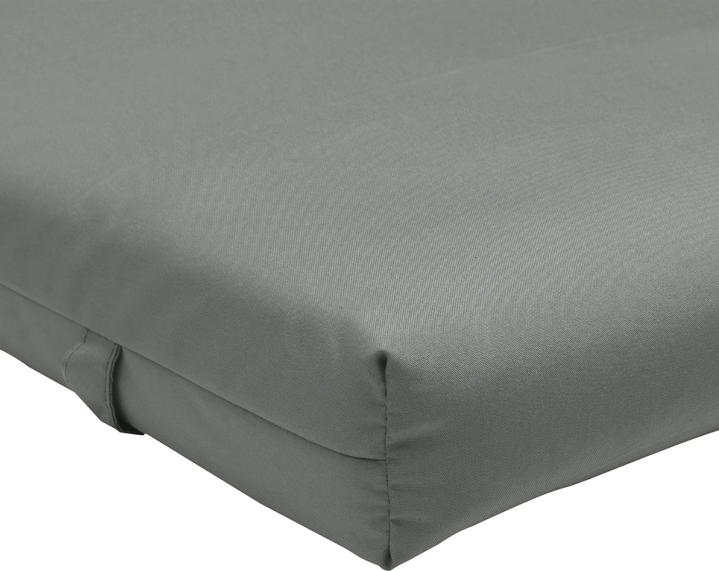 Polštář na lehátko Outsunny Polštář na zahradní lehátko polyester tmavě šedý 196 x 55 x 8 cm | Aosom