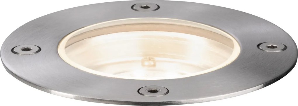 P 94228 Plug & Shine zemní svítidlo kruhové IP65 3000K 4W 24V stříbrná - PAULMANN