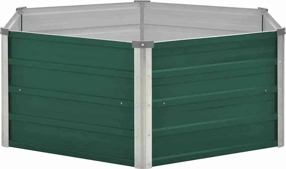 vidaXL Zahradní vyvýšený záhon 129 x 45 cm pozinkovaná ocel [45710] Barva: Šedá