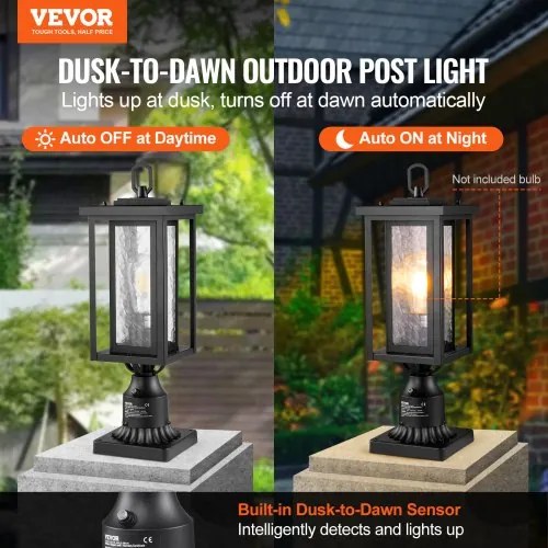 2 PC Soumrak do úsvitu Svítidlo na sloup venkovní lampy 450 mm Držák na sloup