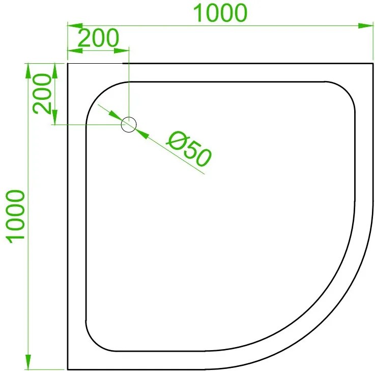 BPS-koupelny Hydromasážní box HYD-Porto 01C 100x100 cm černá/transparent