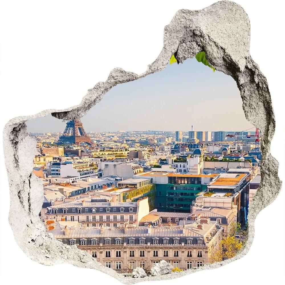 Wallmuralia Fototapeta díra na zeď 3D nálepka Paříž 75x75 cm