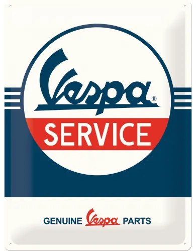 Postershop Plechová cedule: Vespa Service - 40x30 cm