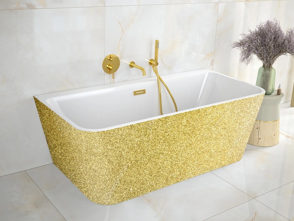 Besco Varya vana volně stojící 170 x 80 cm sifon chrom barva zlatá VANVARYA170G1 Koupelny Bernold