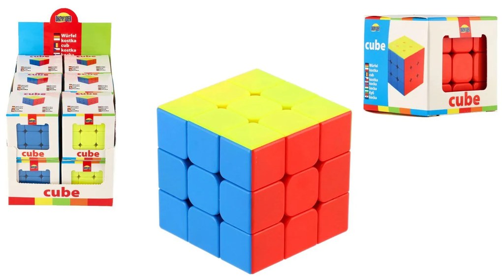 Kostka hlavolam 3x3x3 cm plast (1 ks)