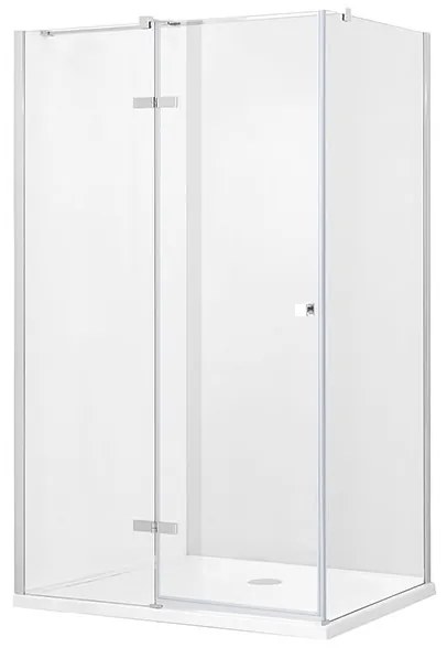 Besco Obdélníkový sprchový kout PIXA R 100x80 (100x90, 120x80, 120x90), výška 195 cm Rozměry (cm): 100x80, Barva profilů a typ výplně: profily: chrom, výplň: transparent, Orientace: Pravá