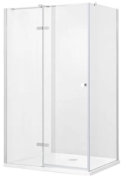 Besco Obdélníkový sprchový kout PIXA R 100x80 (100x90, 120x80, 120x90), výška 195 cm Rozměry (cm): 100x90, Barva profilů a typ výplně: profily: chrom, výplň: transparent, Orientace: Levá