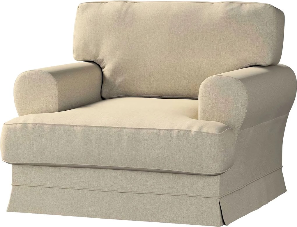 Potah na křeslo IKEA Ekeskog barva béžová látka pletený vzor