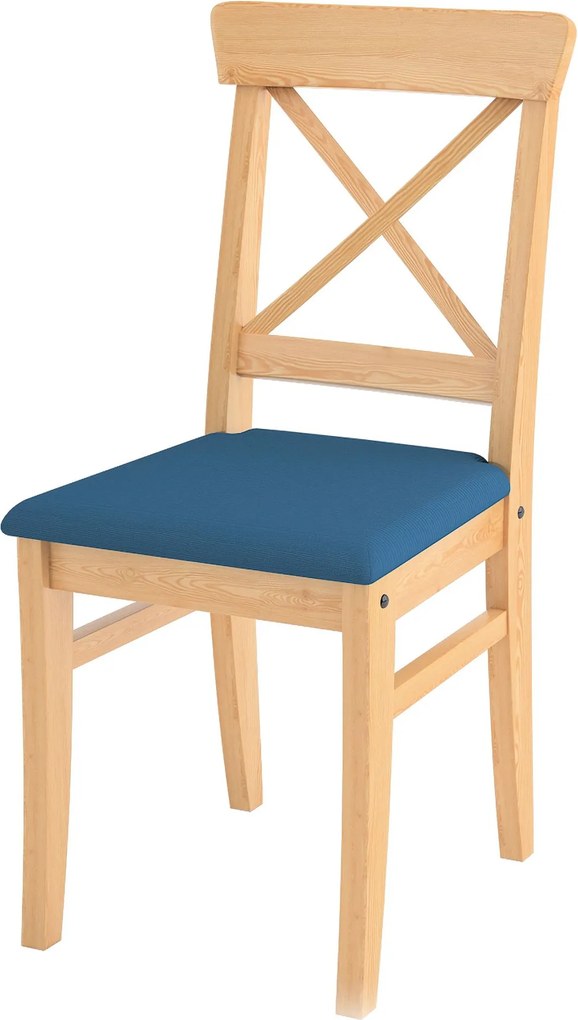 Potah na židli Ingolf s čalouněným sedákem barva tmavě modrá