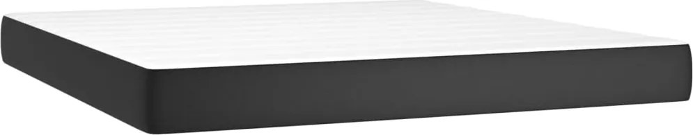 Box spring postel s matrací černá 180x200 cm umělá kůže 3137557
