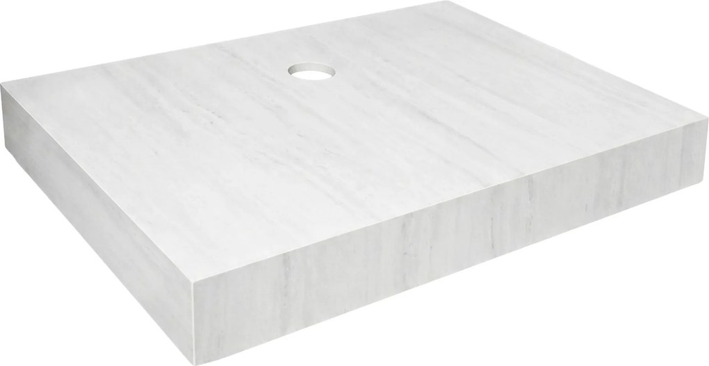 Rea Apollo, nástěnné obdélníkové umyvadlo s policí, 700x500x200mm, imitace kamene, KPL-U9994