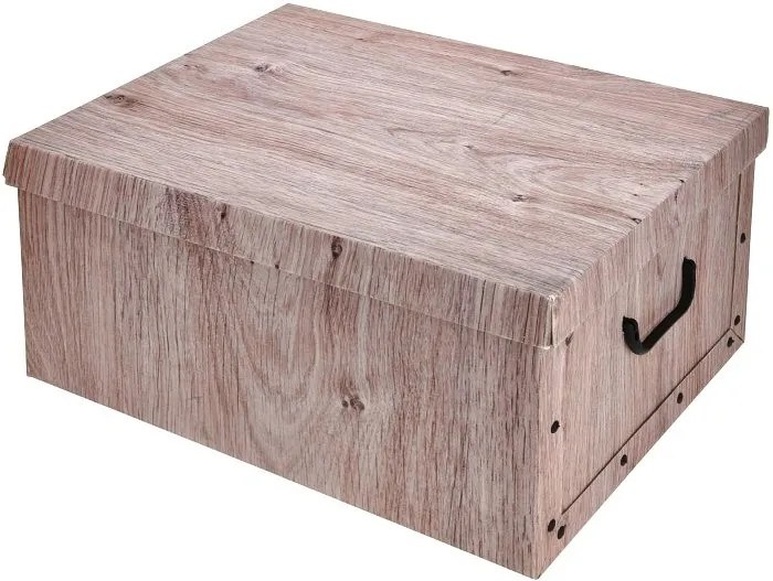 Úložný box dekorativní design dřevo béžová