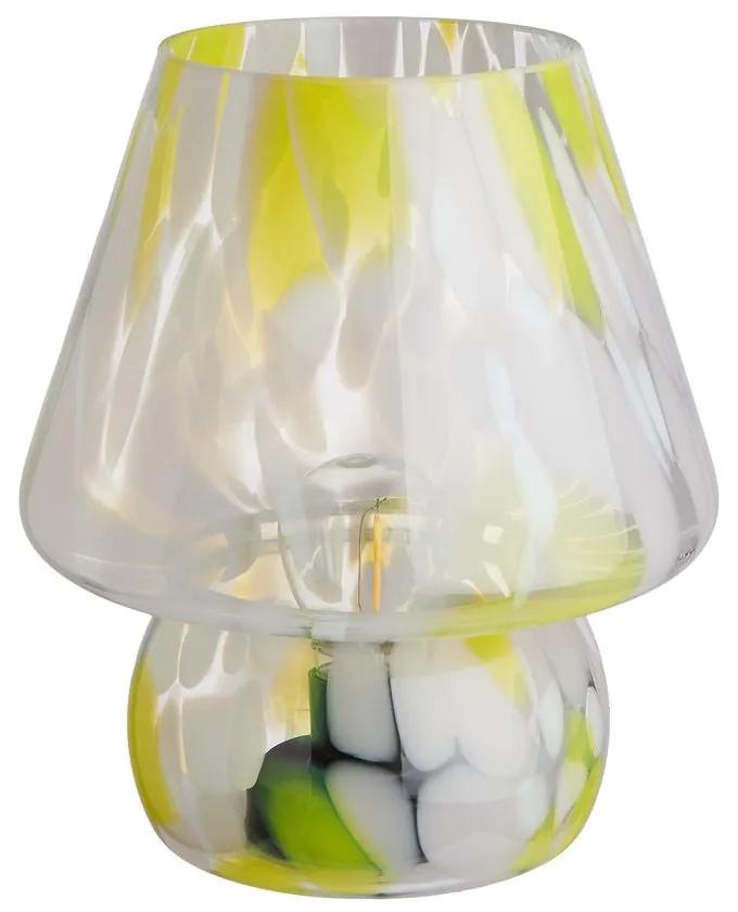Butlers MISS MARBLE LED Lampa 20,5 cm - žlutá/růžová