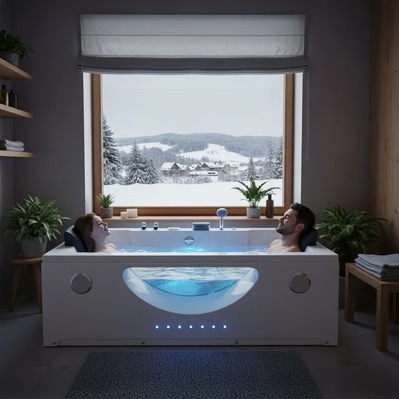 BPS-koupelny Hydromasážní vířivá vana Levante 659 180x90 s ohřevem vody