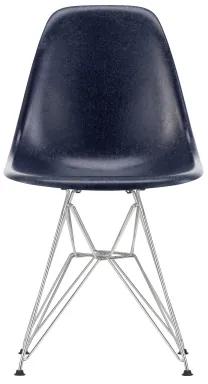 Eames Fiberglass Chair DSR chrom námořní modrá Vitra