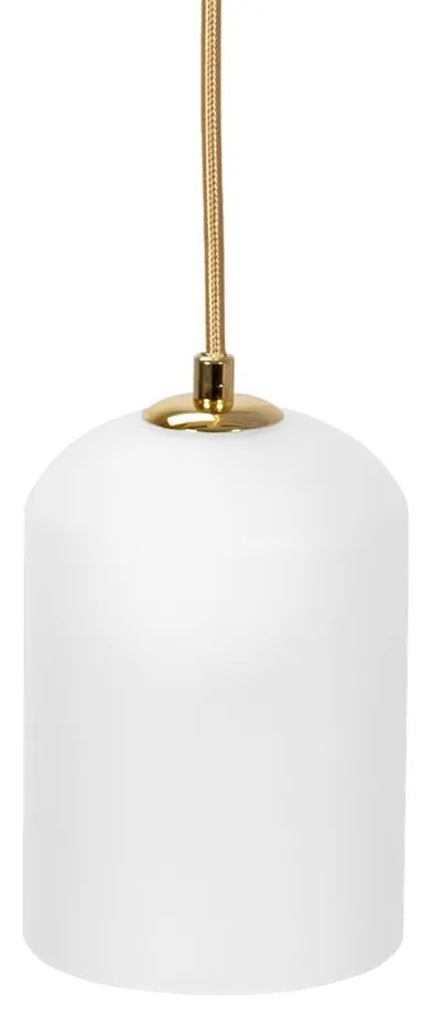 Závěsná lampa La Belle XVIII bílá/zlatá