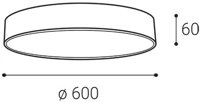 Led2 Stropní LED svítidlo MONO SLIM ø 60 cm Barva: Bílá, Stmívání, řízení: TRIAC