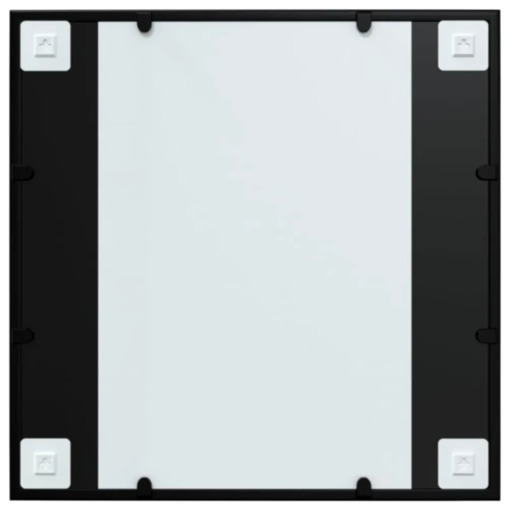 Nástěnné zrcadlo černé 60 x 60 cm kov - Default Title
