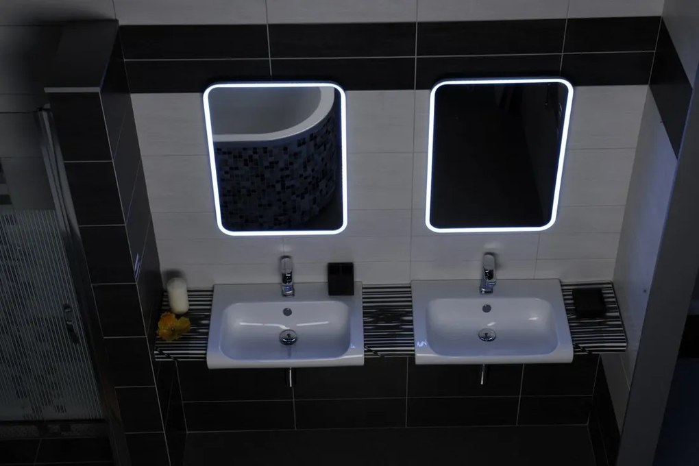 Sapho Sapho, FLOAT LED podsvícené zrcadlo, průměr 740mm, bílá, 22574