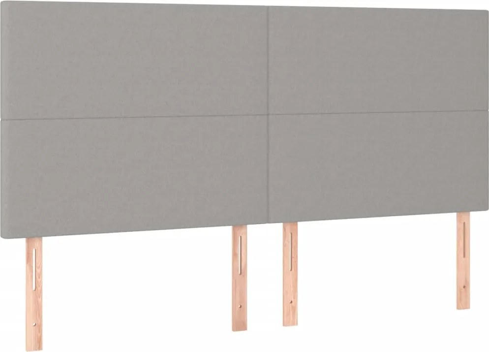 Box spring postel s matrací světle šedá 200 x 200 cm textil 3137021