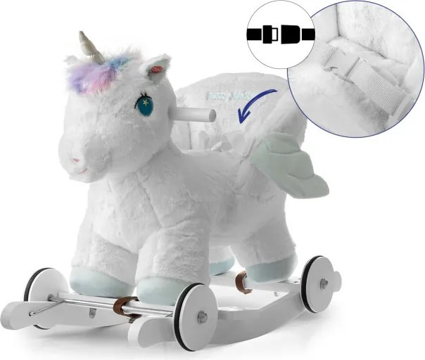 Houpací koník Polly jednorožec bílý
