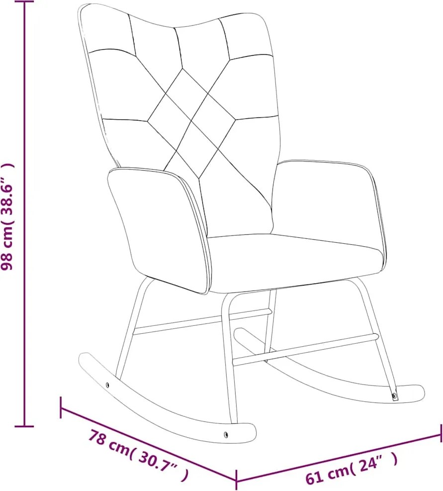 Houpací křeslo patchwork textil 328203