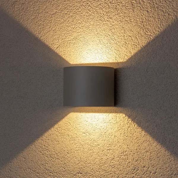 Brilagi - LED Venkovní nástěnné svítidlo RONDO LED/6W/230V šedá IP54
