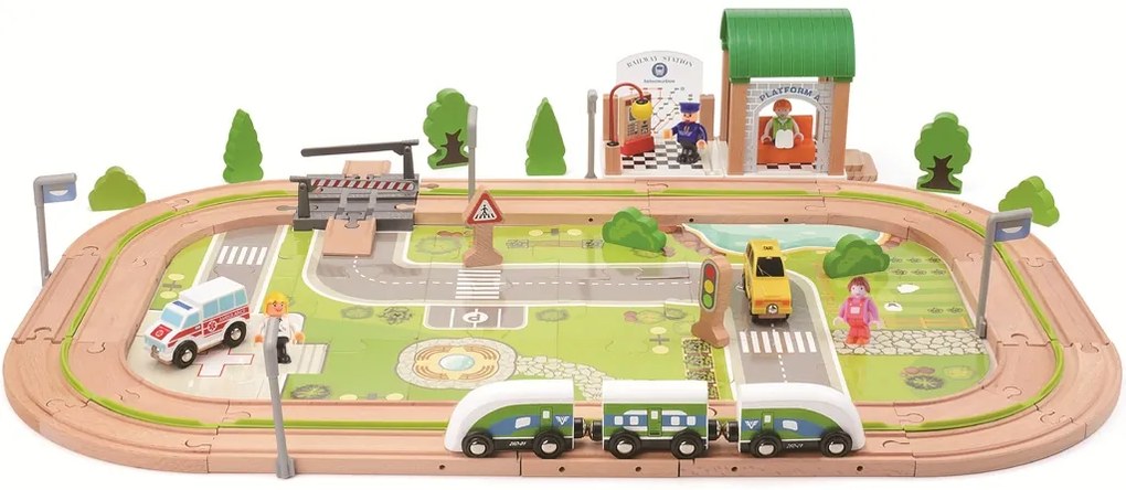 2Kids Toys Vláčkodráha Vesnice 110 dílů
