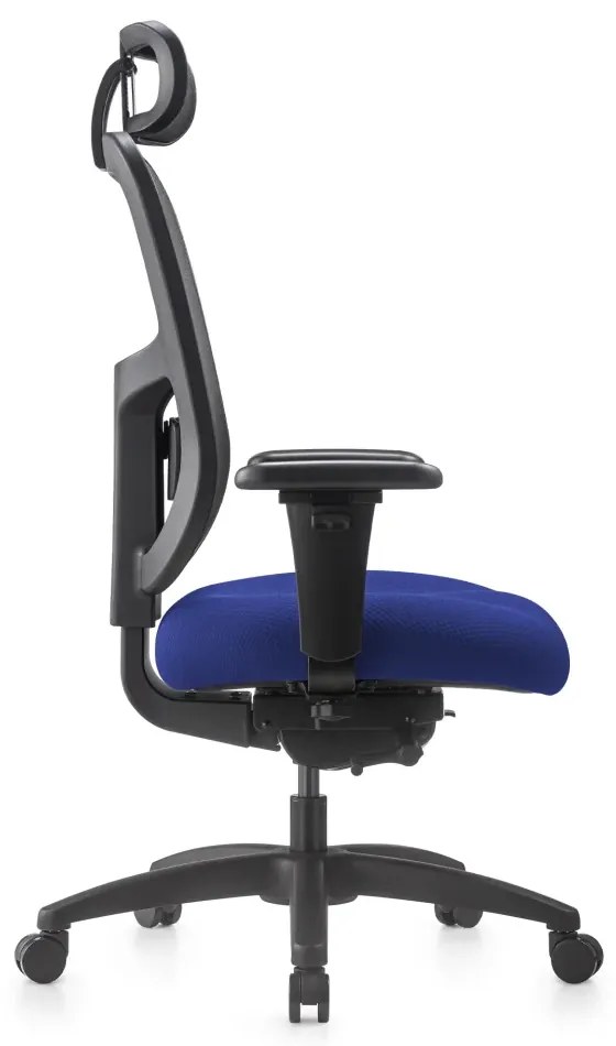 Office Pro Kancelářská ergonomická židle NATUS Q24 – síťovaná, nosnost 180 kg, záruka 3 roky modrá