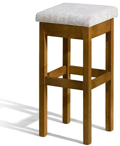 Dřevěná barová židle do kuchyně Ester, masiv olše, rustikal / sahara 1701/25, 40x82x40 cm