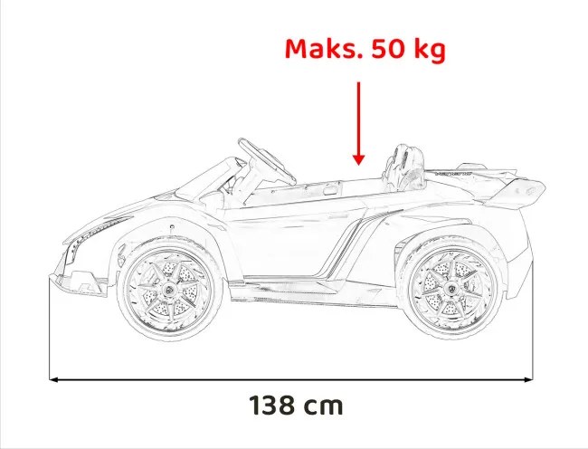 Elektrické autíčko Lamborghini Veneno bílé