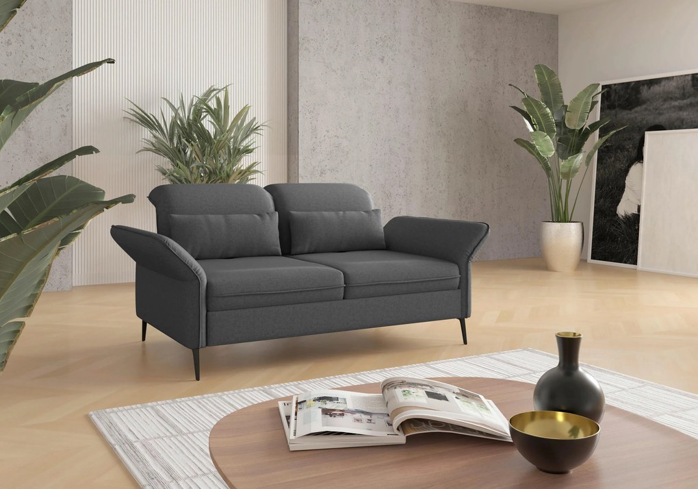 XXXLutz 2,5SEDÁK, textil, tmavě šedá Sit & More - Pohovky - 00014401186H