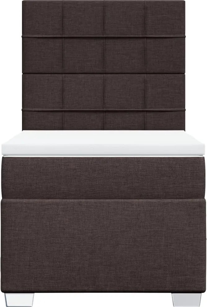 Box spring postel s matrací tmavě hnědá 100 x 200 cm textil 3290402