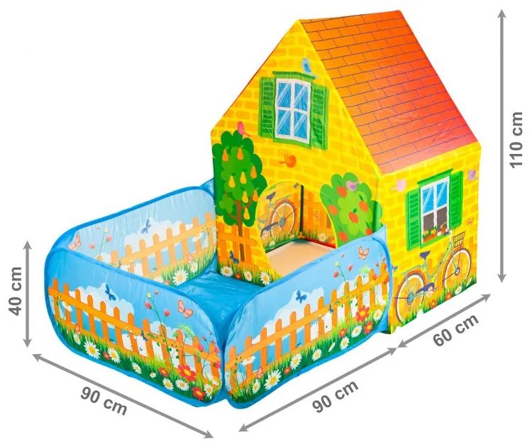 Dětský stan na hraní - domeček na hraní se zahradou