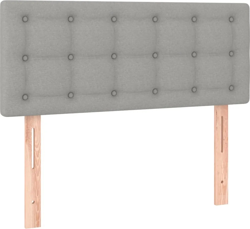 Box spring postel s matrací světle šedá 120x190 cm textil 3269800